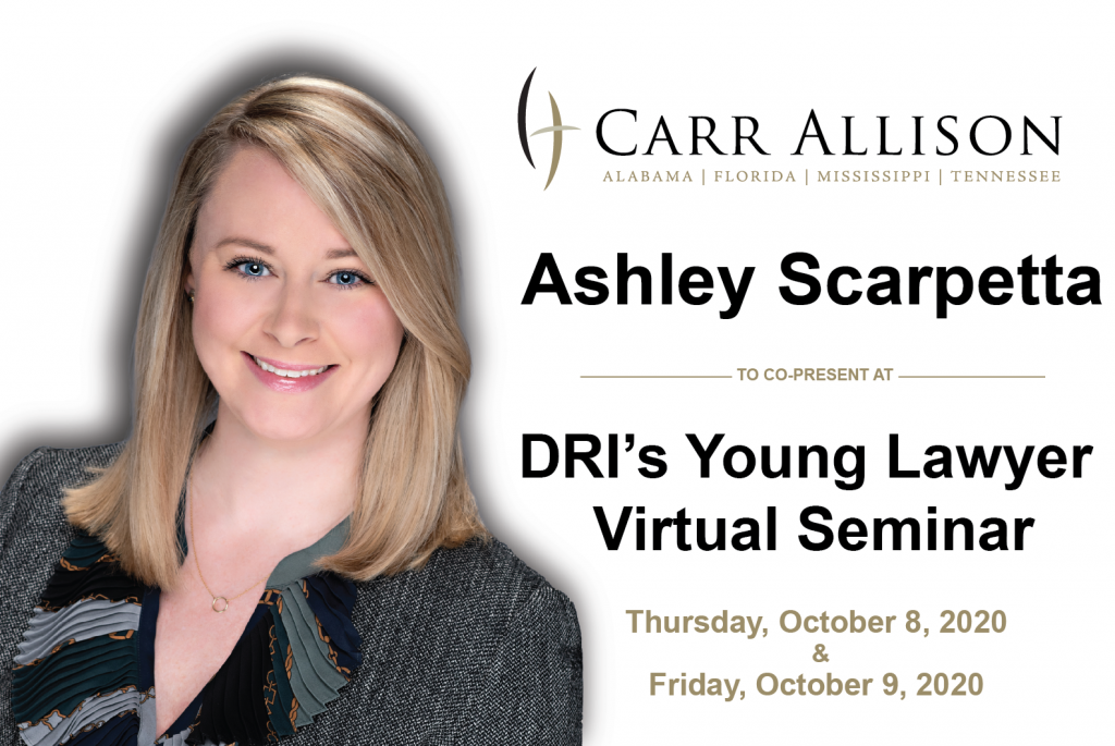 Scarpetta to Co-Present at DRI's 2020 Young Lawyer Virtual Seminar ...