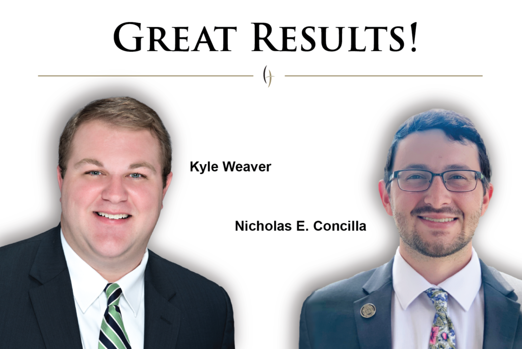 Weaver and Concilla Obtain Dismissal - Carr Allison